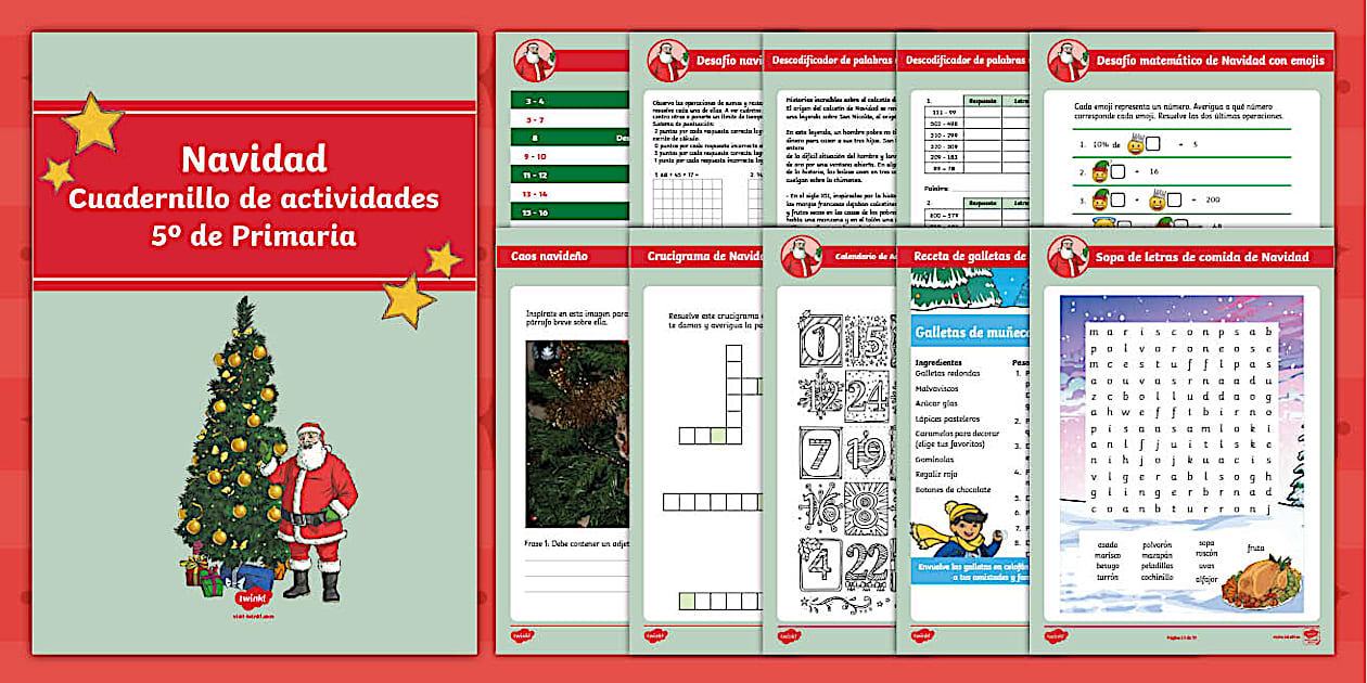 Cuadernillo de actividades: Navidad - 5º de Primaria