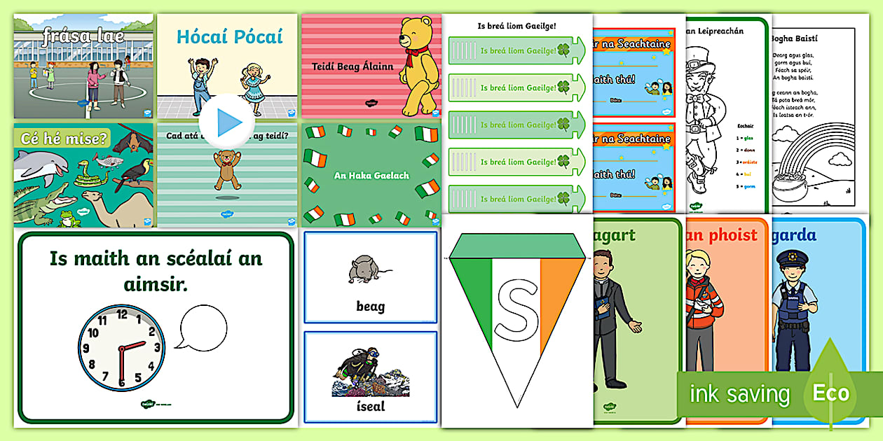 Seachtain Na Gaeilge Ideas for Junior and Senior Infants