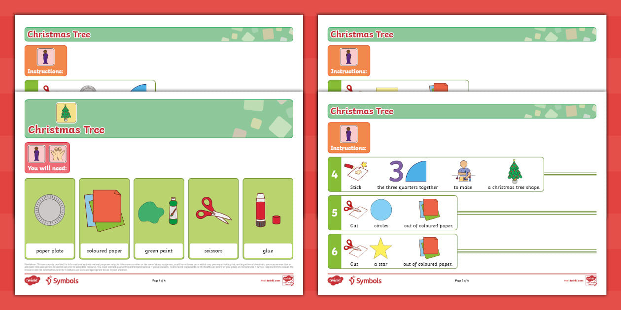 Twinkl Symbols: Christmas Tree Craft (teacher made) - Twinkl