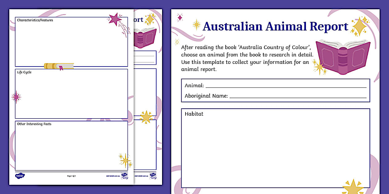 Animal Report to Support 'Australia Country of Colour'