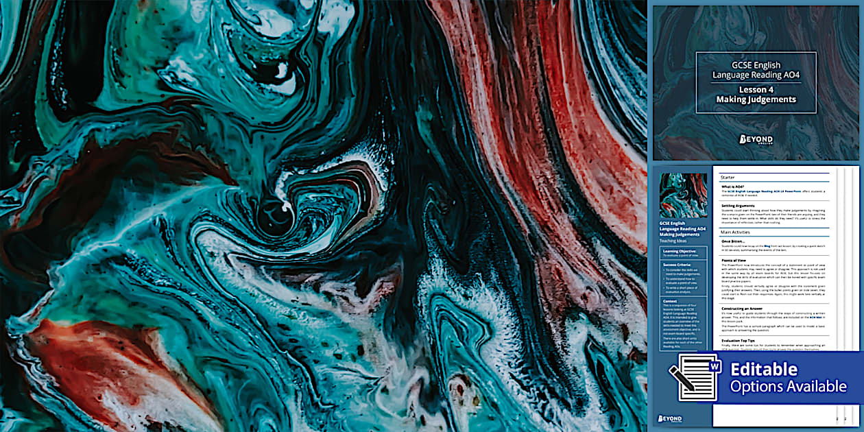 GCSE English Language Reading AO4 L4 (Teacher-Made) - Twinkl
