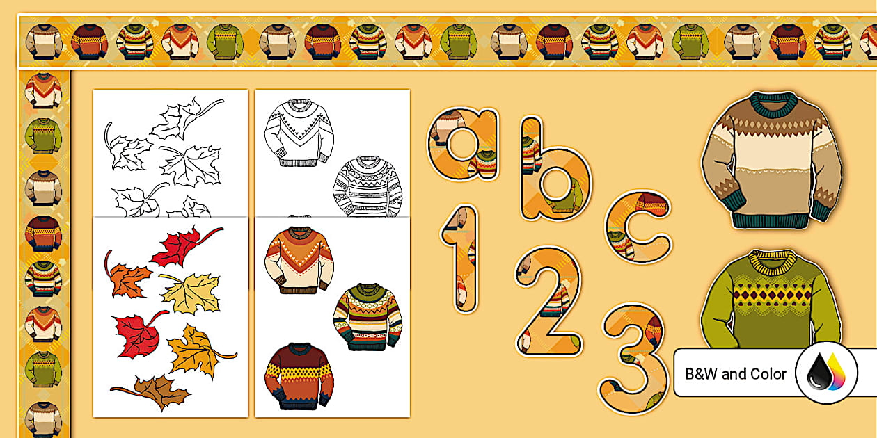 Sweater Weather Decorating Pack for Displays | Twinkl USA