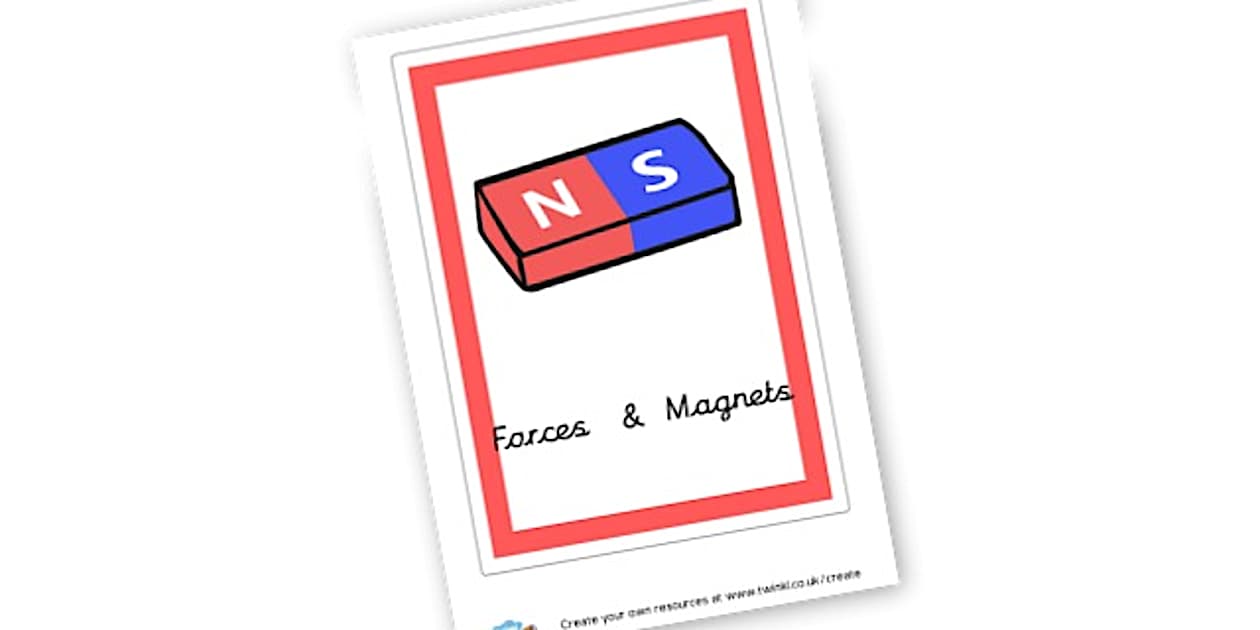 Forces & Magnets Book Cover (profesor hizo) - Twinkl