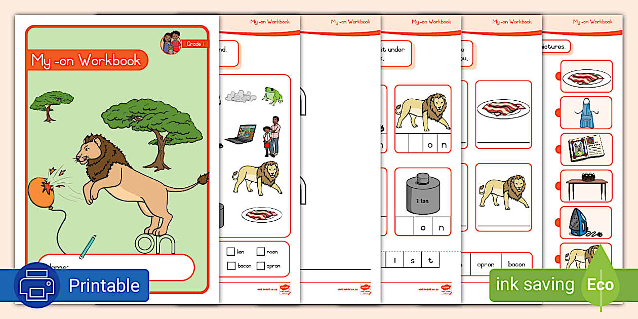 Grade 1 Phonics: -on Workbook