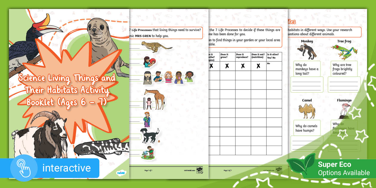 Living Things and Their Habitats Activity Booklet (Ages 6-7)