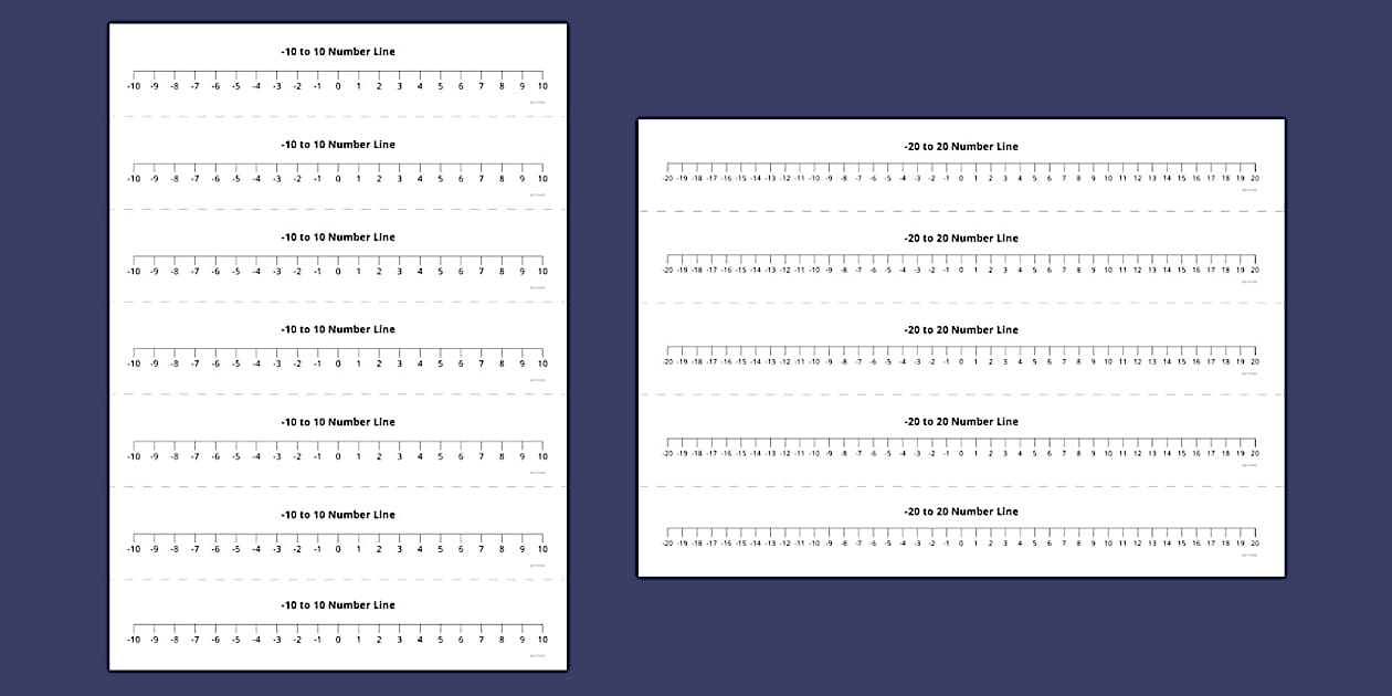 👉 Mini Printable Number Lines (teacher made) - Twinkl