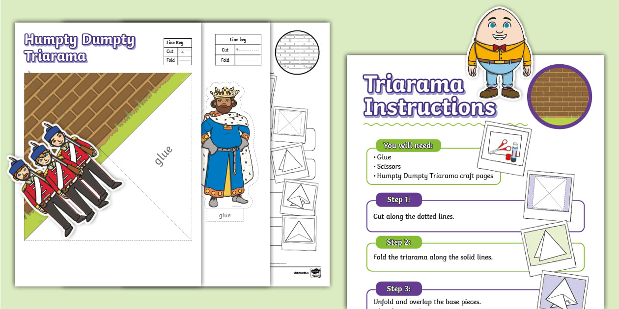 Humpty Dumpty Triarama Craft (teacher made) - Twinkl