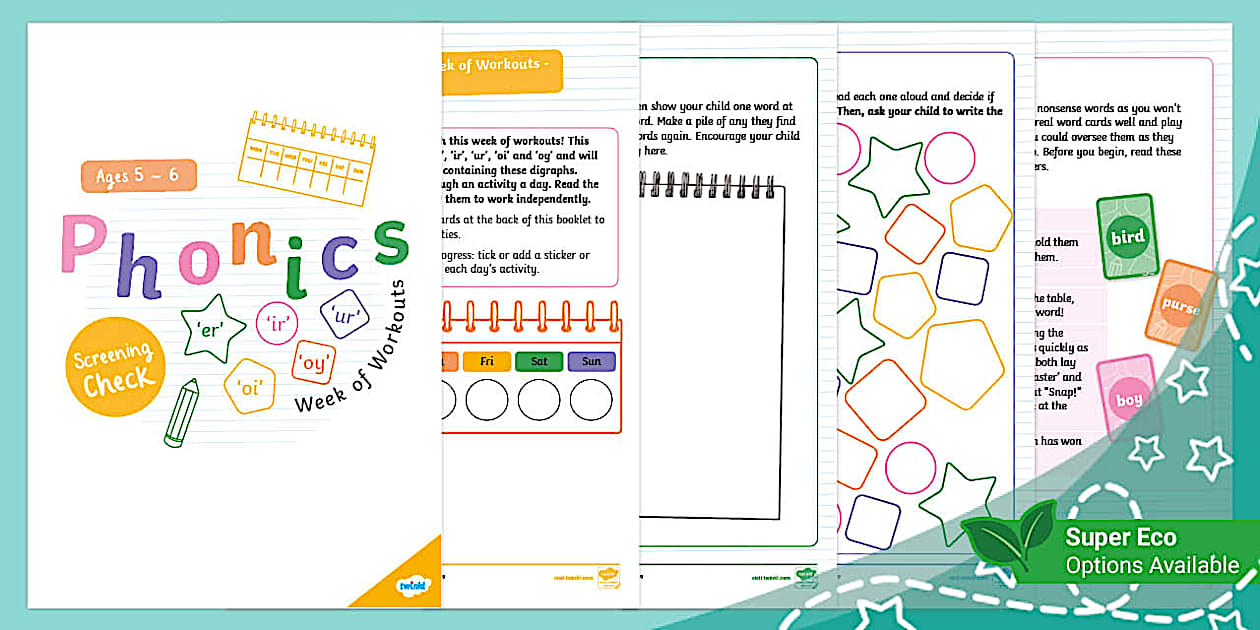 Phonics Screening Check Week of Workouts