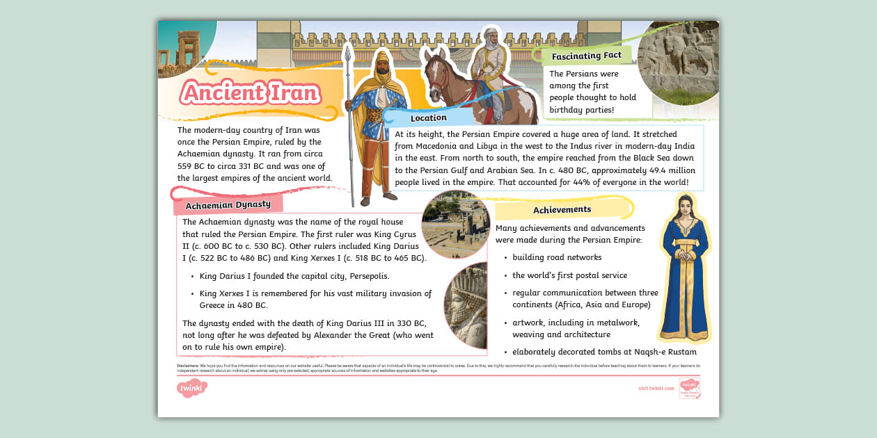 Ancient Iran Fact File - Twinkl - KS2 (teacher made)