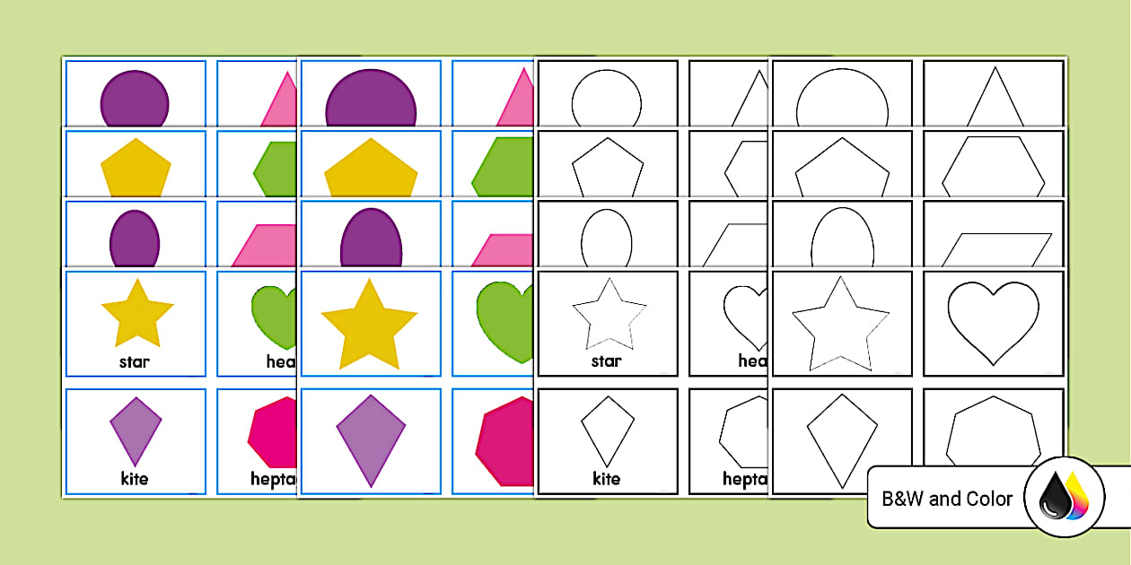 2D Shape Flash Cards (teacher made) - Twinkl