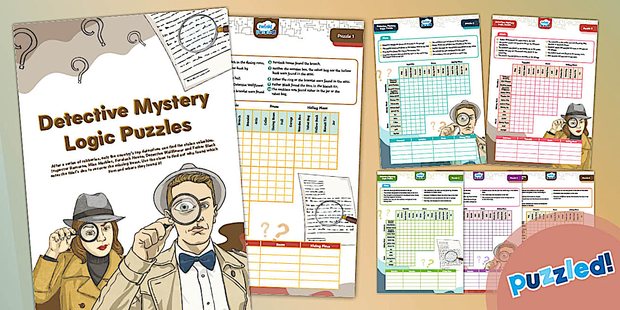 Detective Mystery Logic Puzzle Booklet | Twinkl Puzzled
