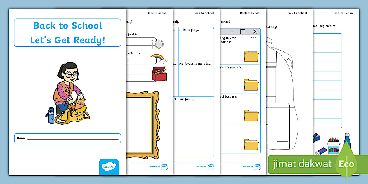 Let's Get Ready to Go Back to School Booklet