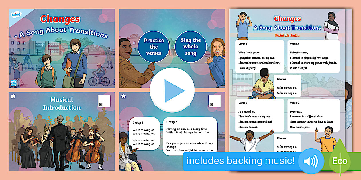 👉 Changes - A Song About Transitions (teacher made)