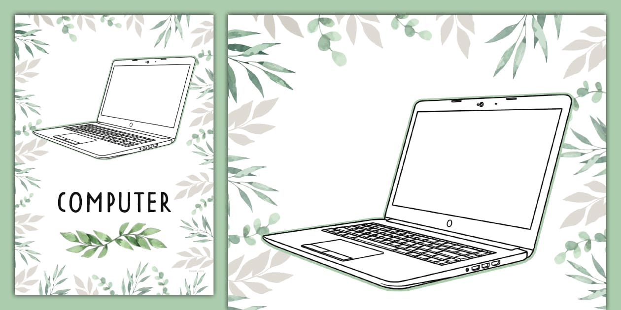 Muted Botanical Themed Computer Display Poster - Twinkl