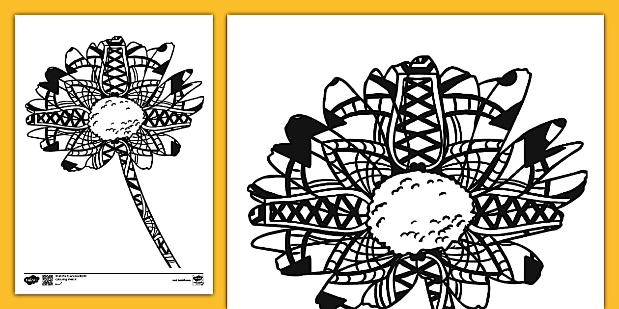 Daisy Mandala Colouring Page (teacher made) - Twinkl