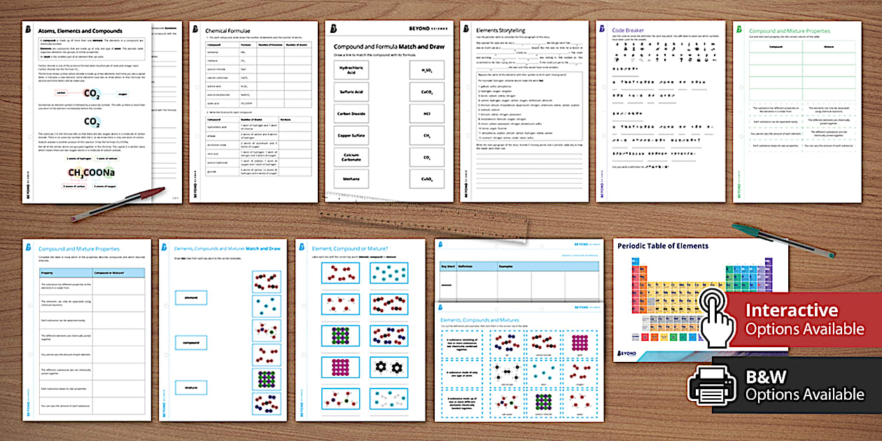 KS3 Elements, Compounds and Mixtures Resource Pack | Beyond