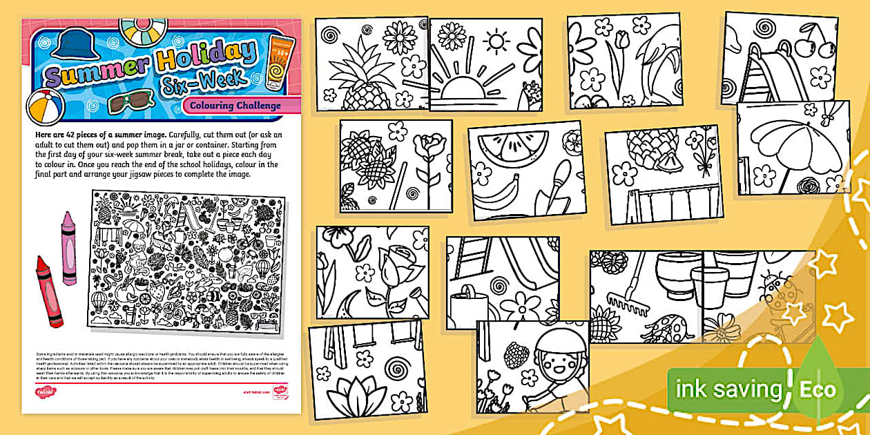 Summer Daily Colouring Challenge | Twinkl Parents - Twinkl