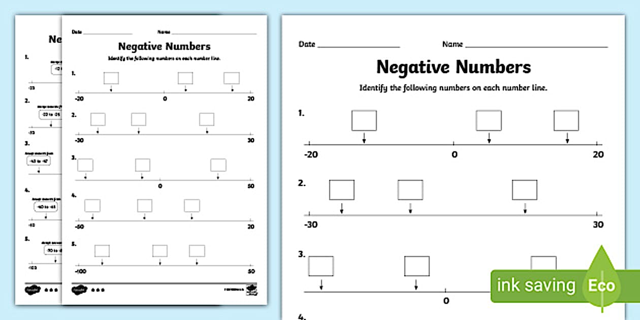Use Negative Numbers In Context No.1 Worksheet / Worksheet