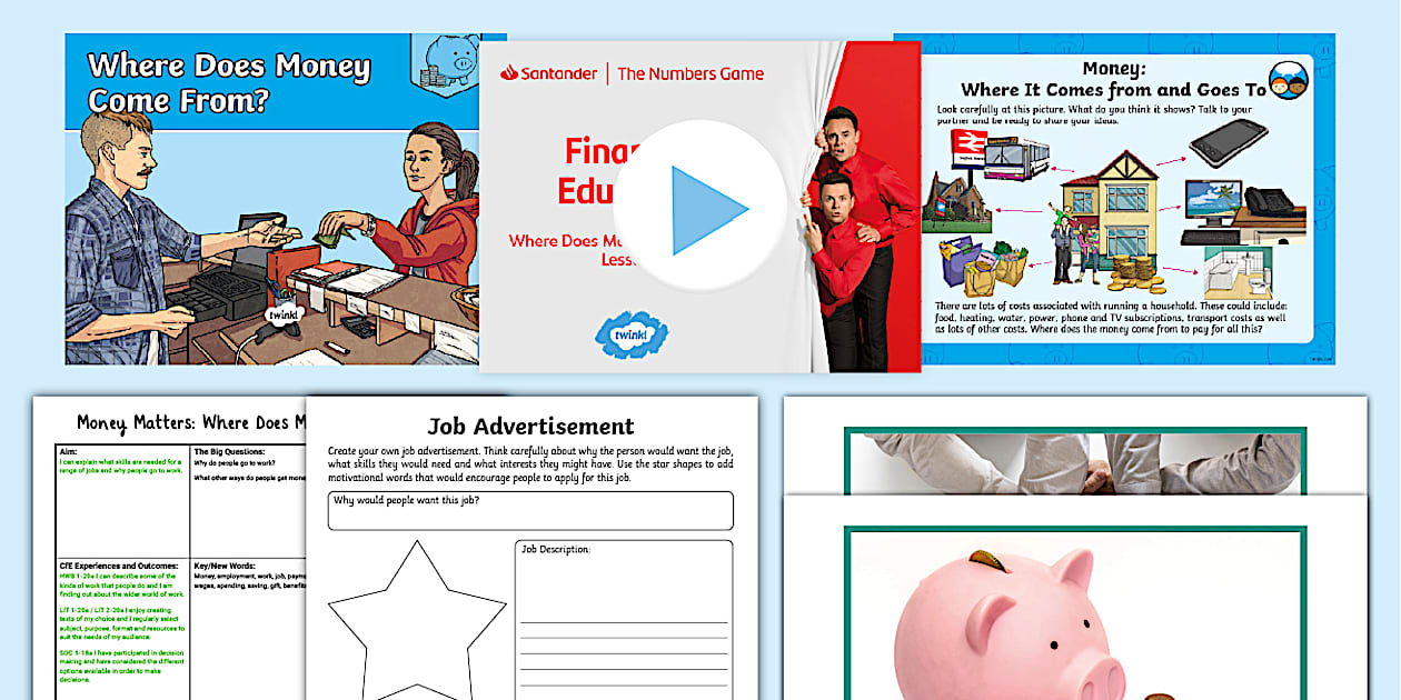 FREE! - CfE Financial Education Lesson 1: Lesson Pack – Ages 7-9