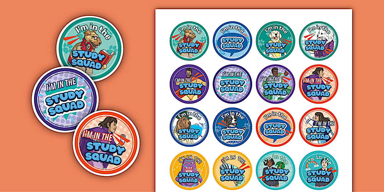 KS2 I'm In The Study Squad Stickers (teacher made) - Twinkl