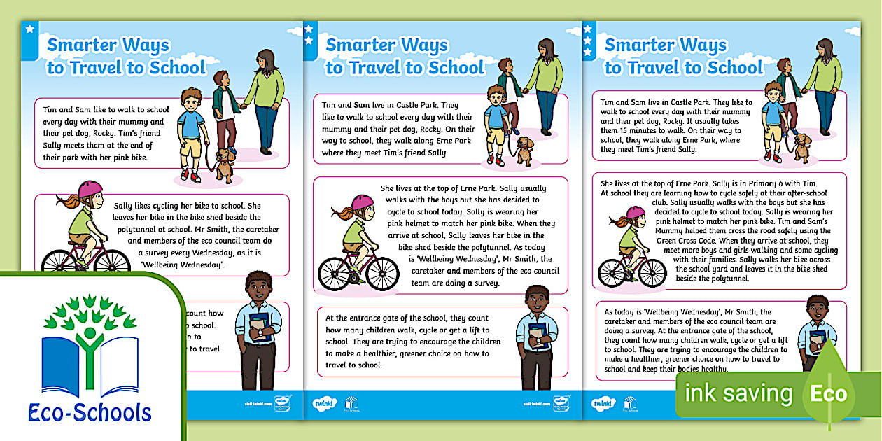 Eco-Schools NI: Smarter Ways to Travel to School Comprehension