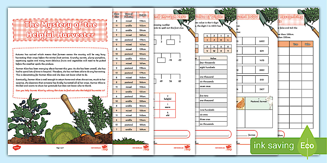 👉 Year 4 Autumn-Themed Maths Mystery (Teacher-Made)