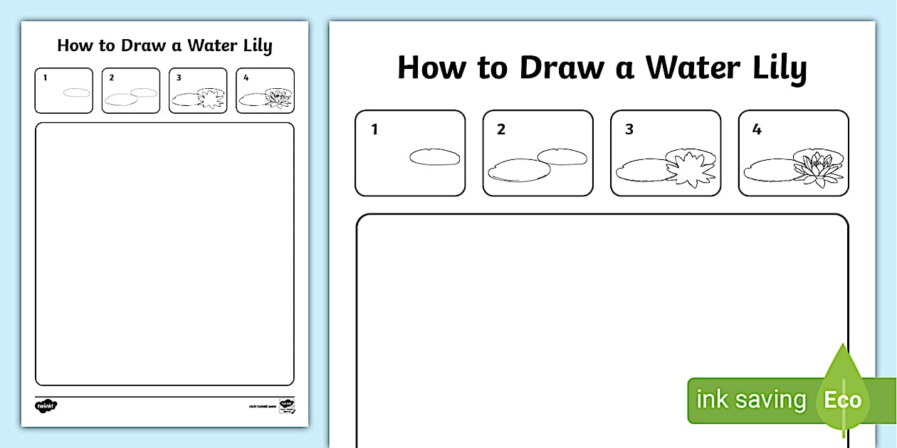 How to Draw a Water Lily Easy | Twinkl | KS1 | Art | Drawing