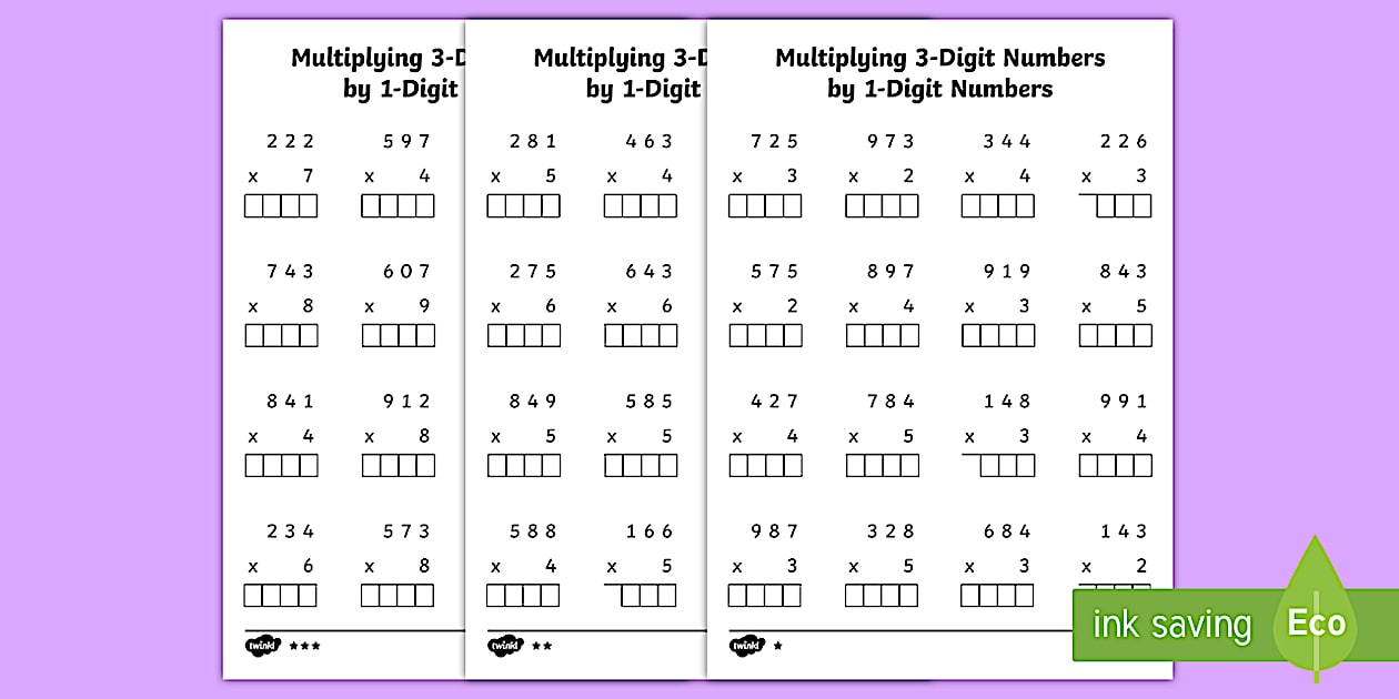 Multiplication Worksheet - Teacher-Made Mathematics Resource