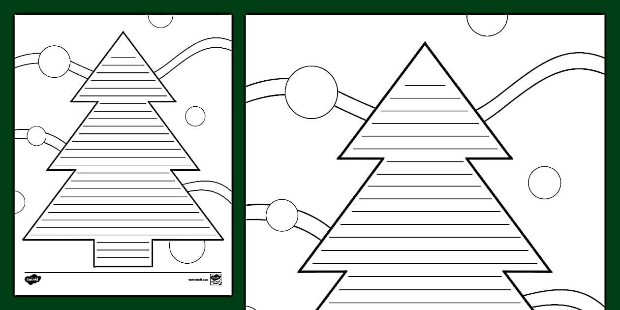 Christmas Tree Writing Template for Kids | Twinkl USA