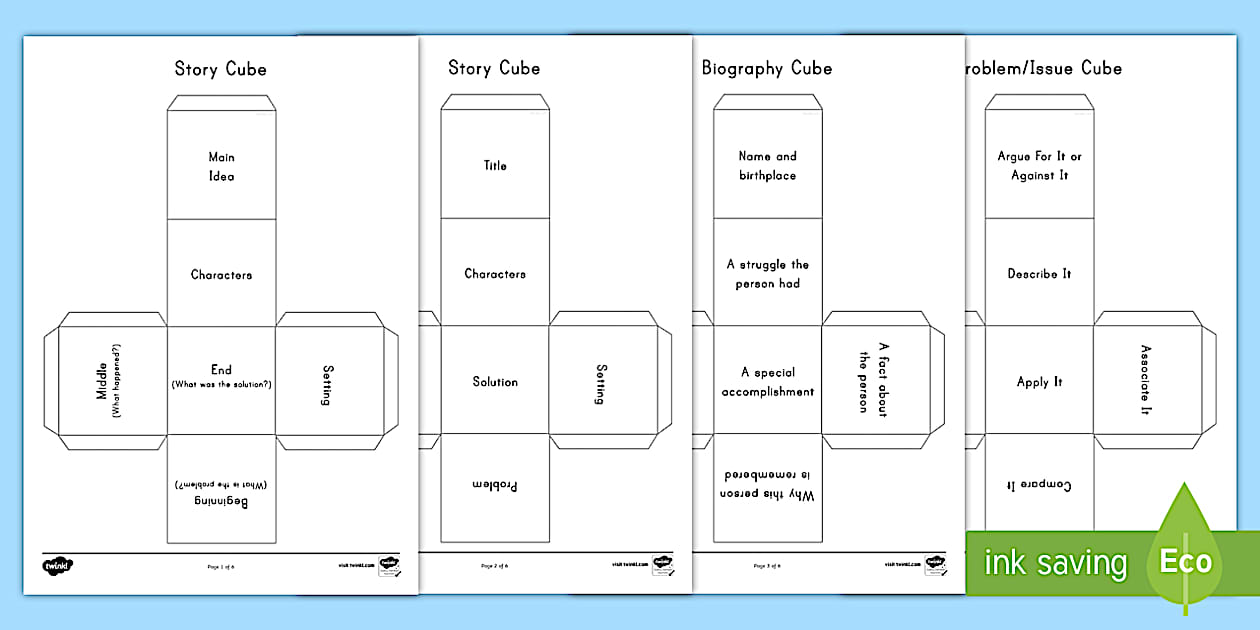 Reading Review Cubes (teacher made) - Twinkl