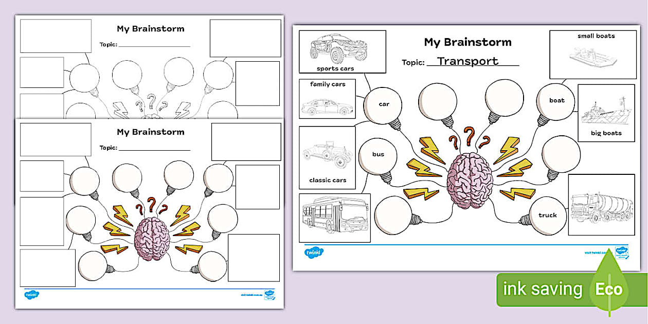 My Brainstorm Template | Narrative Brainstorming Activity