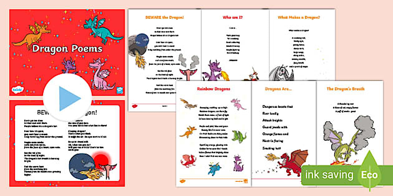 Dragon Poems KS1Pack (teacher made) - Twinkl