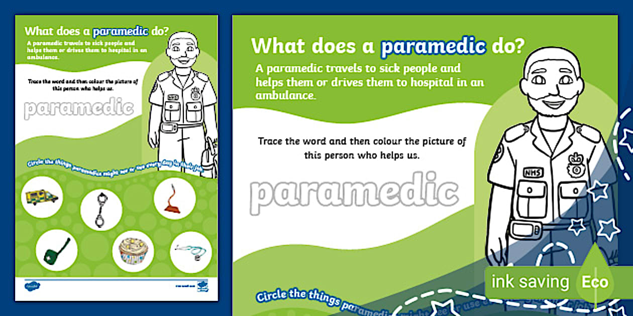 What Does a Paramedic Do? Activity Sheet (teacher made)