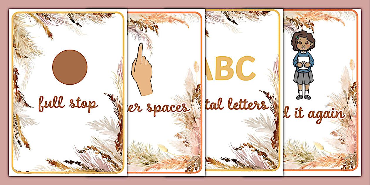 Boho Neutral Themed Writing Prompt Posters (teacher made)
