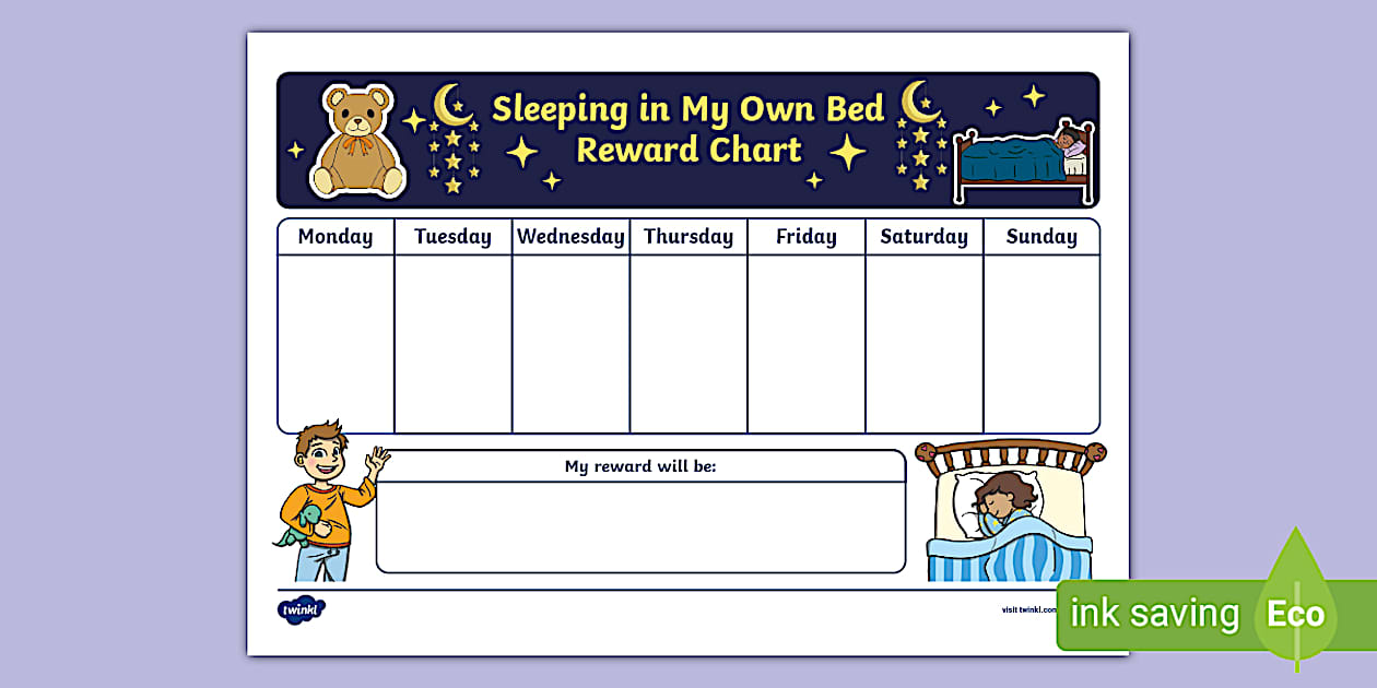 Sleeping in Own Bed Reward Chart (teacher made) - Twinkl