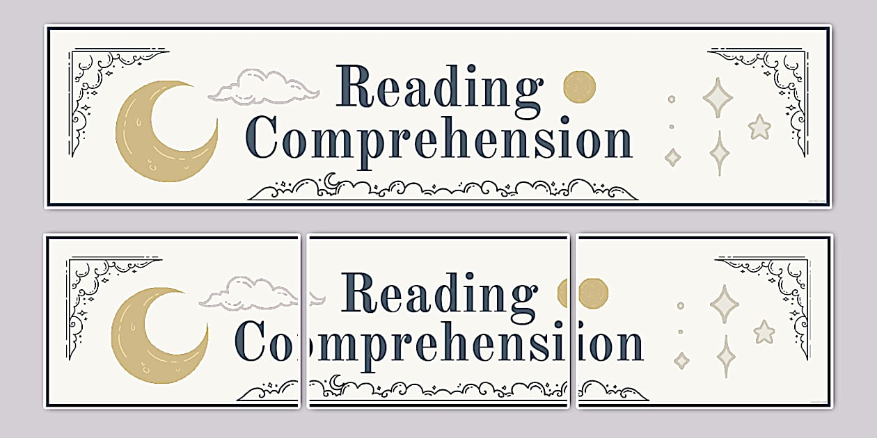 Celestial-Themed Reading Comprehension Display Banner