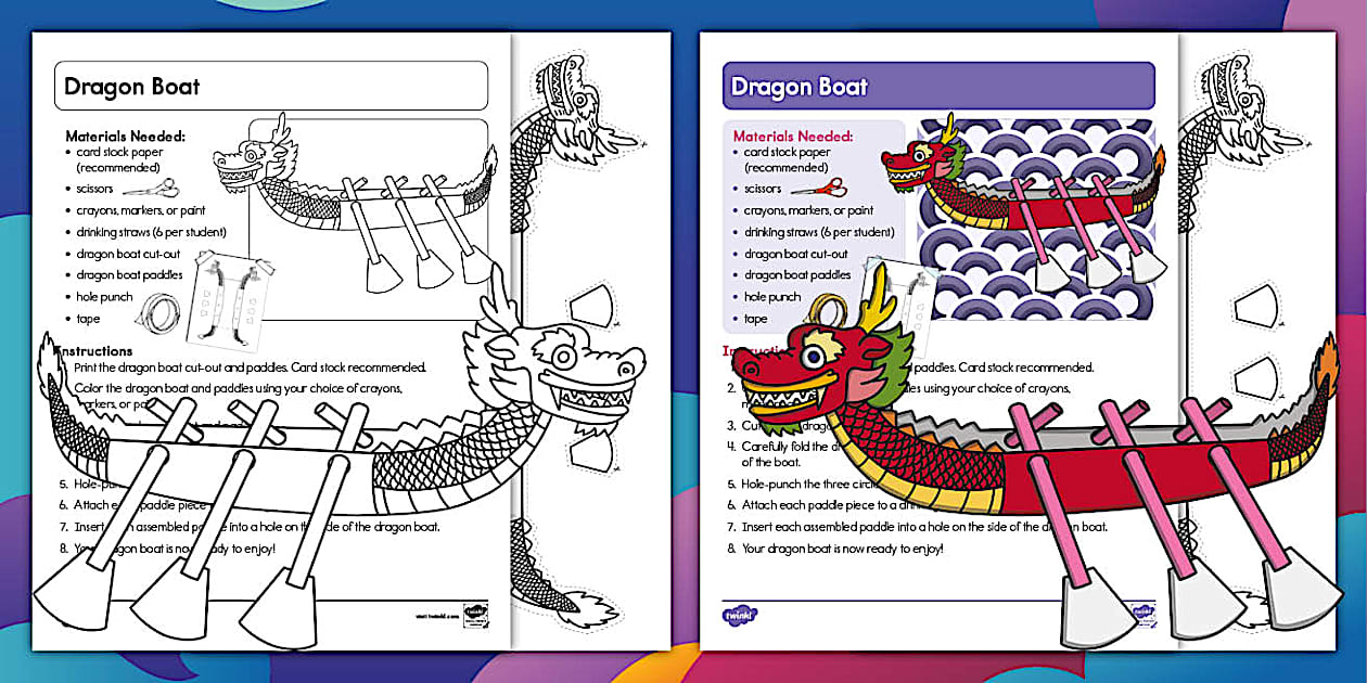 Dragon Boat Craft | Educational Resources | Twinkl USA