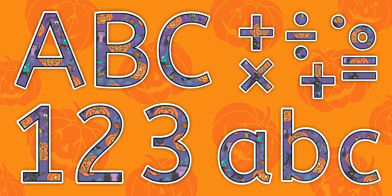 Halloween Alphabet Display Lettering (Teacher-Made) - Twinkl