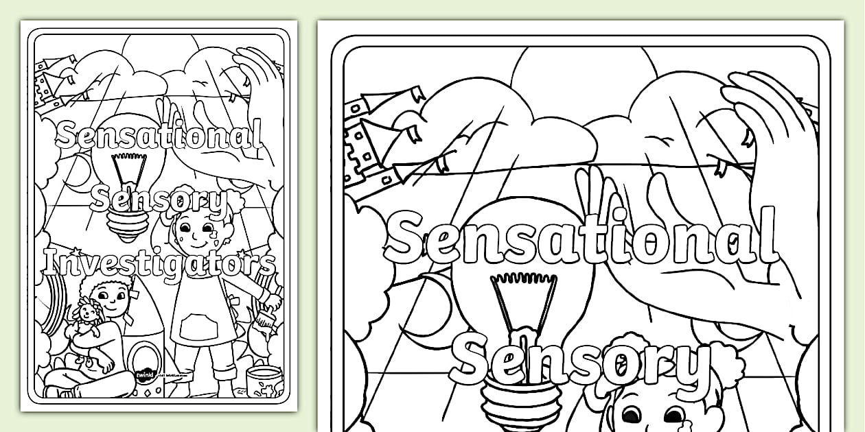 Sensational Sensory Investigators Year 2 Title Colouring Page