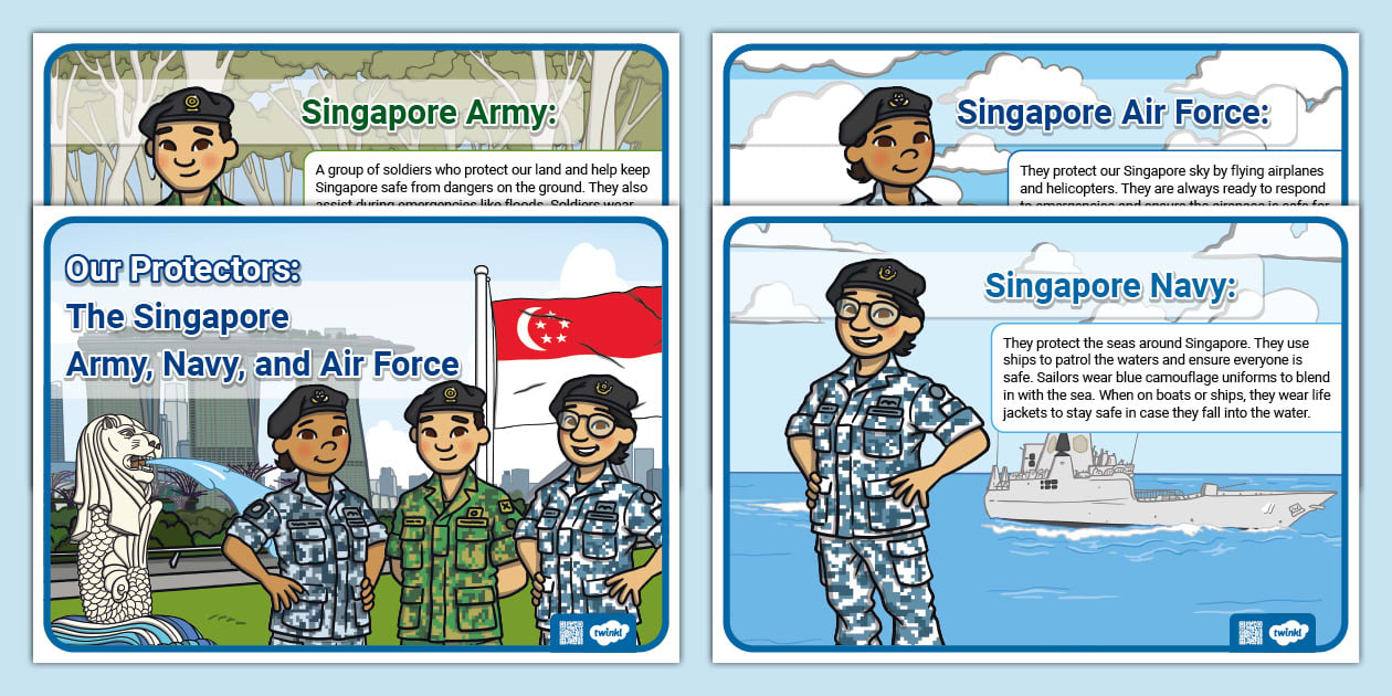 Singapore Total Defence Force Poster for Total Defence Day