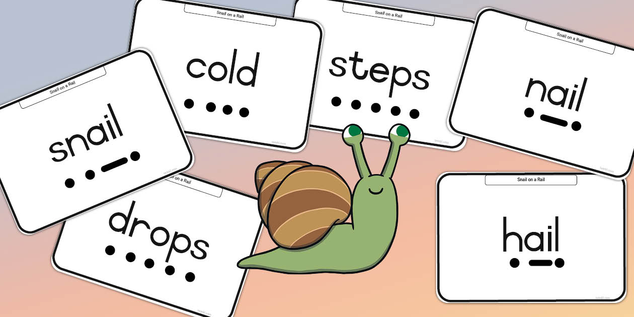 FP Phonics - Decodable Readers - Word Cards: Snail on a Rail