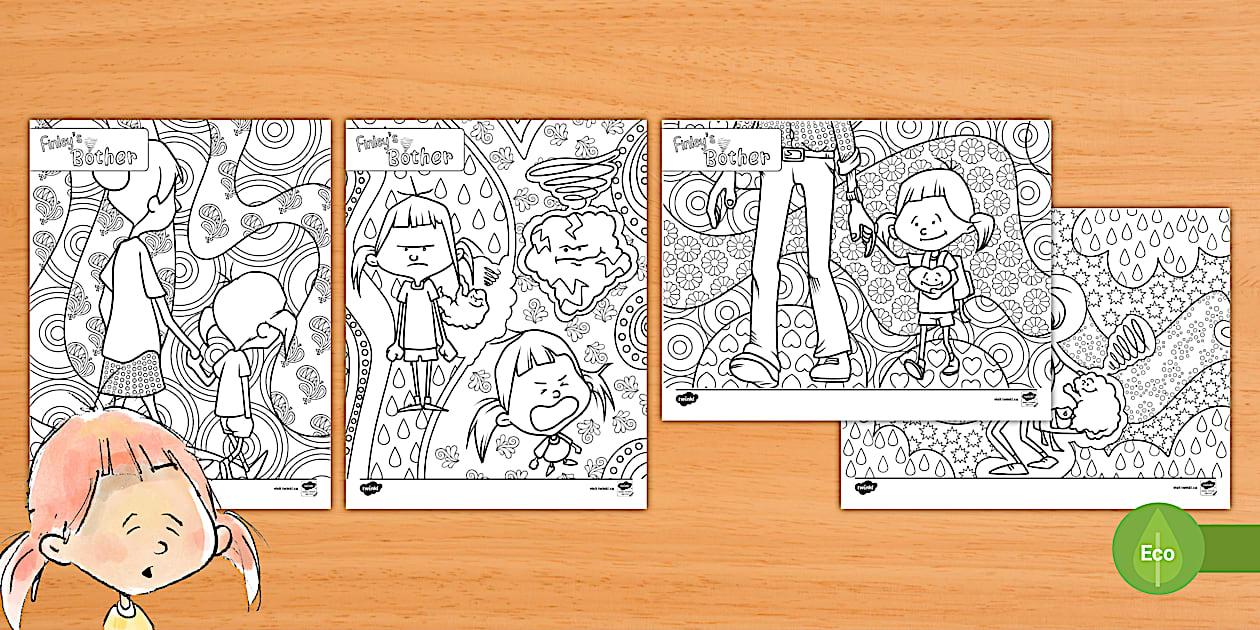 FREE! - Finley's Bother Mindful Colouring Pages - Twinkl