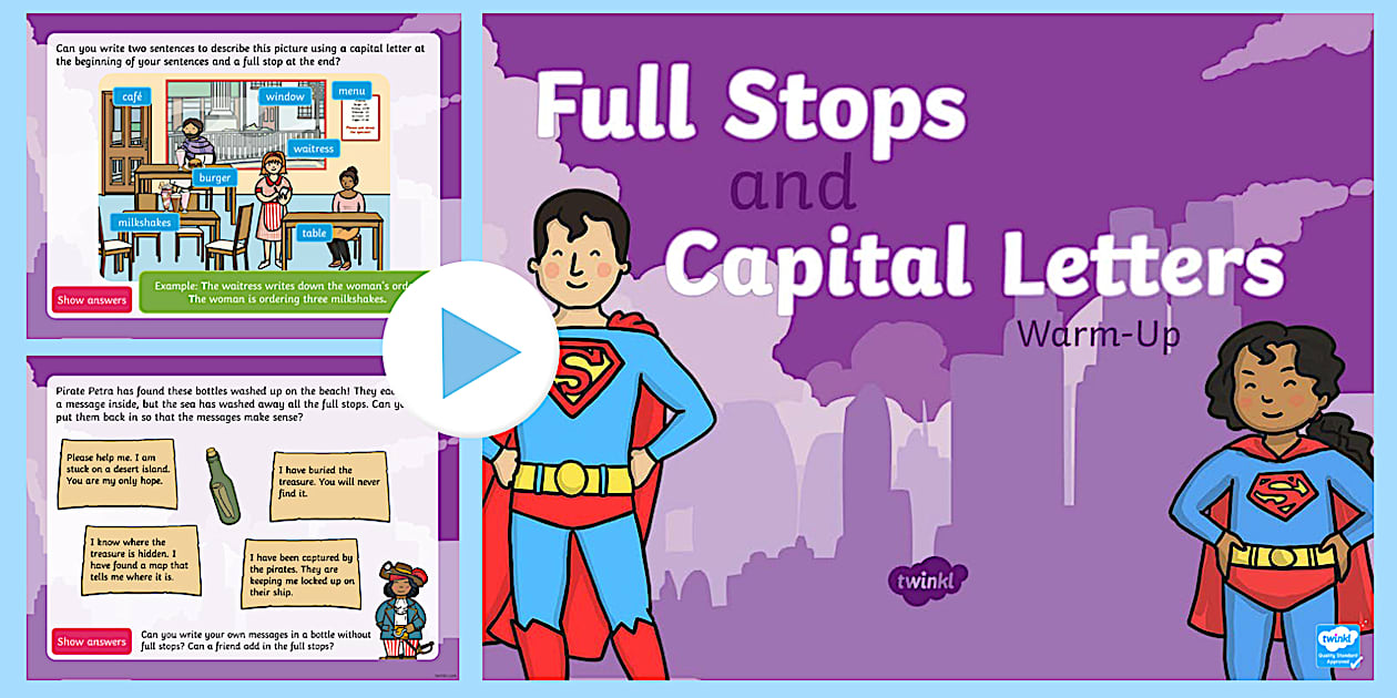 Capital Letters and Full Stops PowerPoint | Grammar KS1