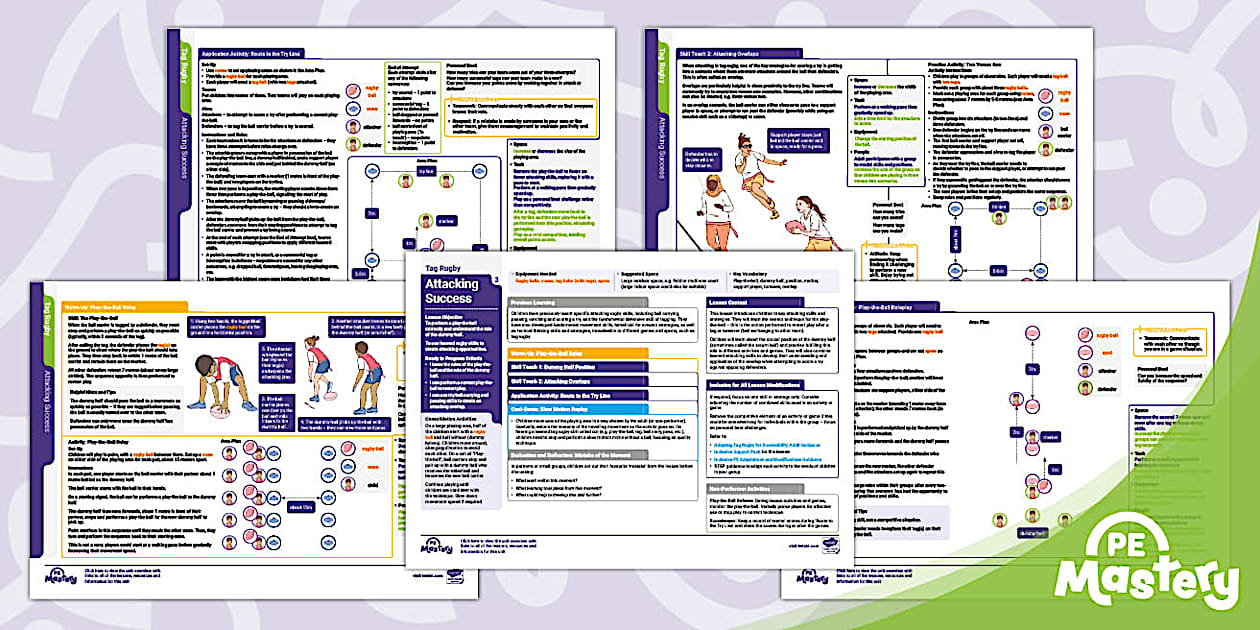 PE Mastery: Tag Rugby Lesson 3 - Attacking Success
