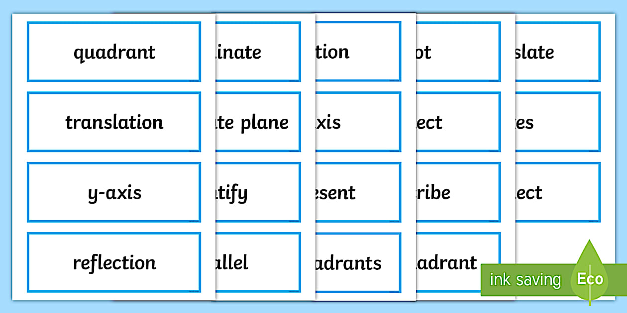 UKS2 Position and Direction Key Word Cards (teacher made)