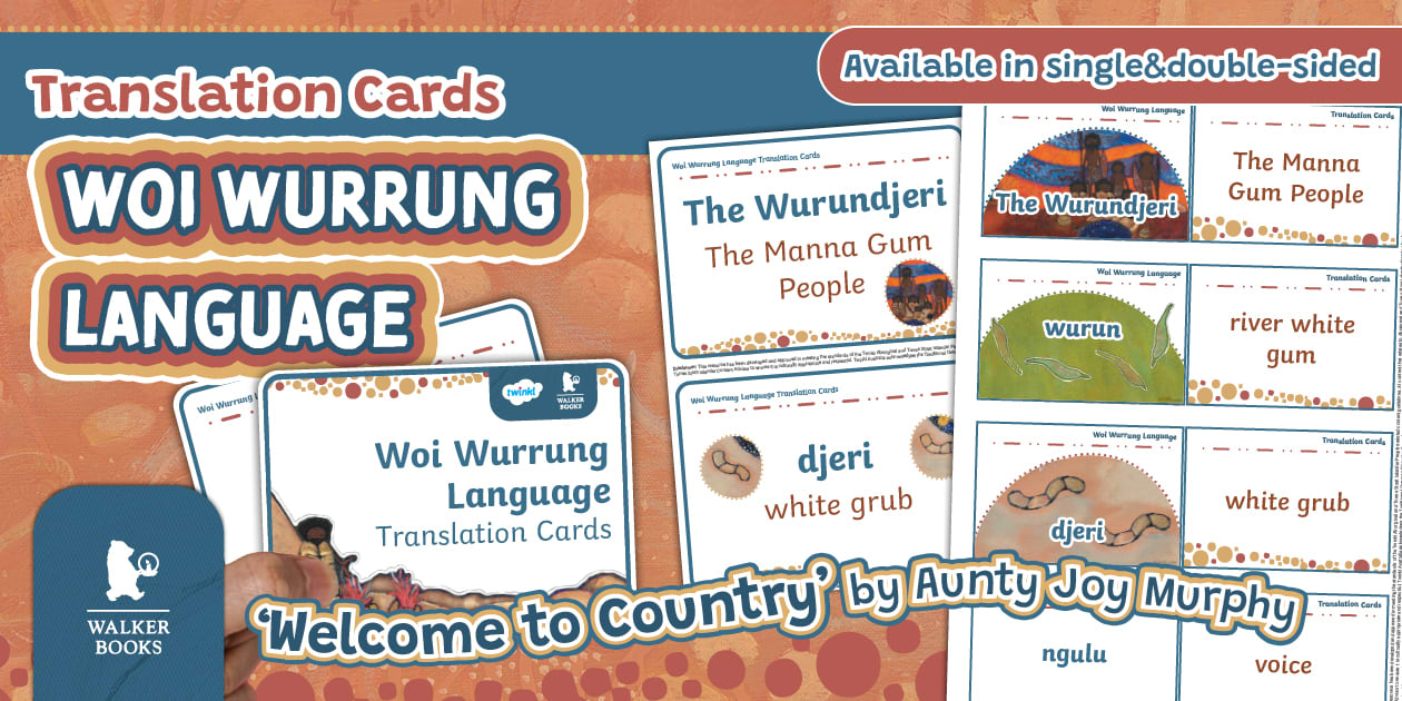 Woi Wurrung Language Translation Cards