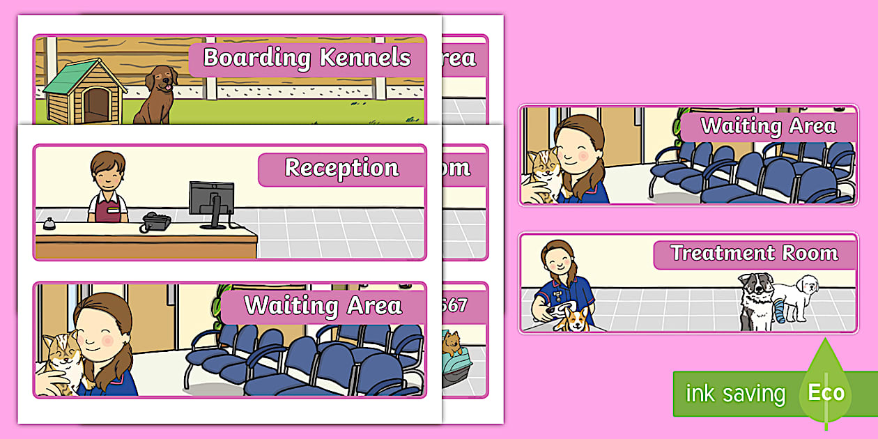 The Vets Aistear Role-Play Signs (teacher made) - Twinkl