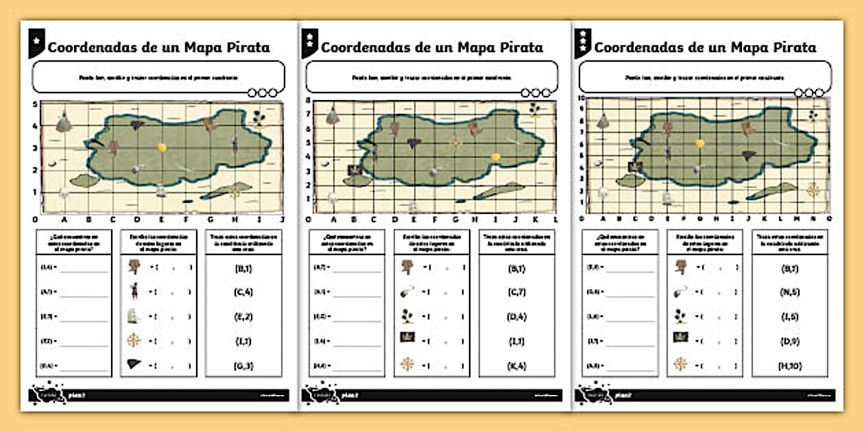 Guía de coordenadas y mapas- Matemáticas - Twinkl Colombia
