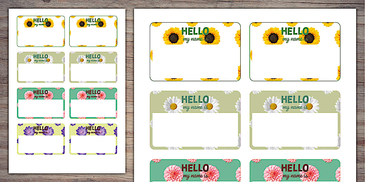 Botanical Name Tags | Twinkl Party (Teacher-Made) - Twinkl