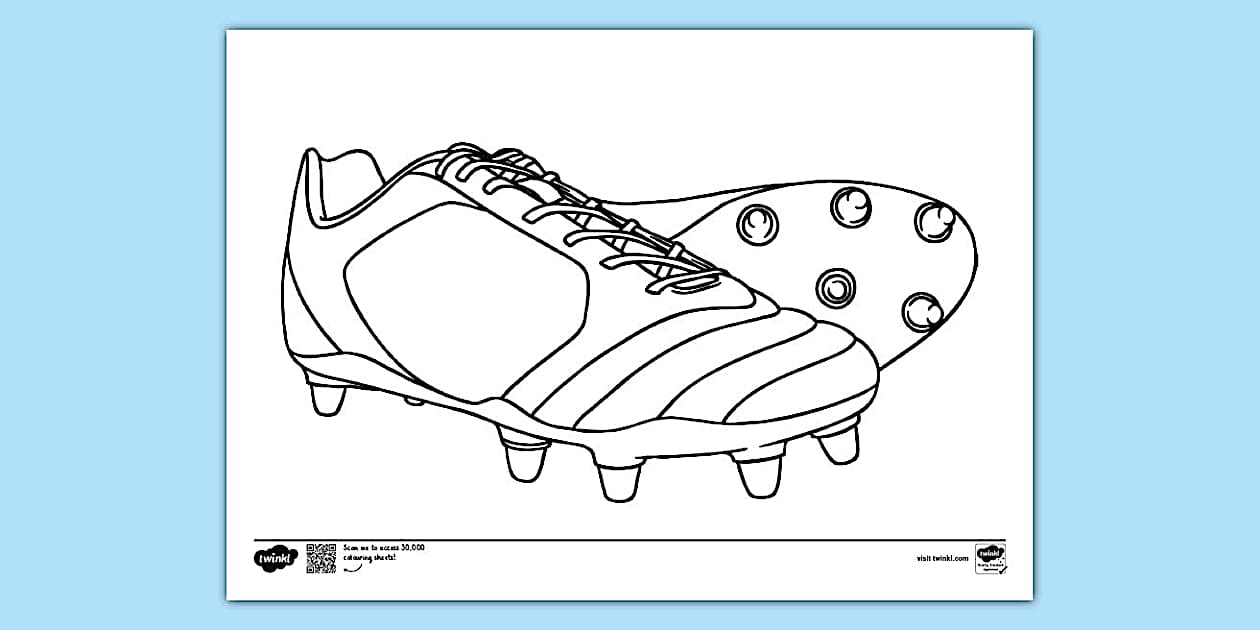 Football Shoes | Boots Colouring | Colouring Sheets - Twinkl